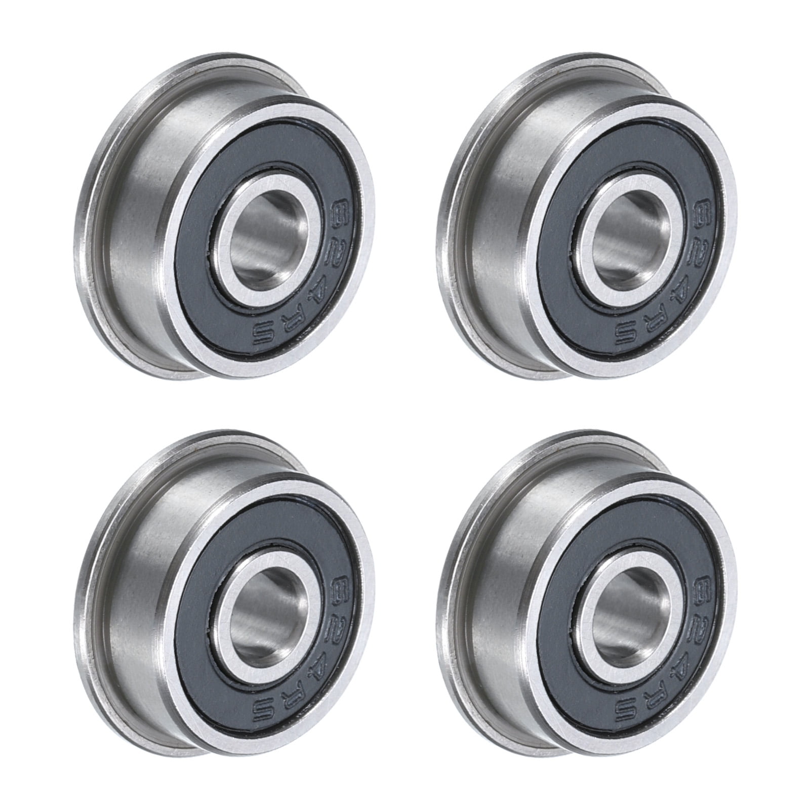 F624-2RS Flanged Ball Bearing 4x13x5mm Double Sealed Chrome Steel ...