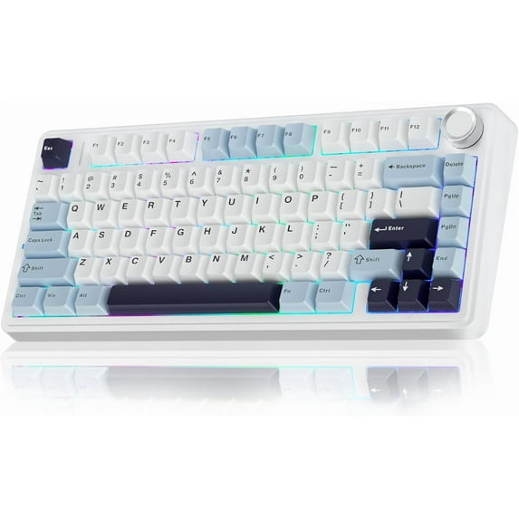 F75 75% Mechanical Keyboard, Hot Swappable Creamy Keyboard, Pre-lubed ...