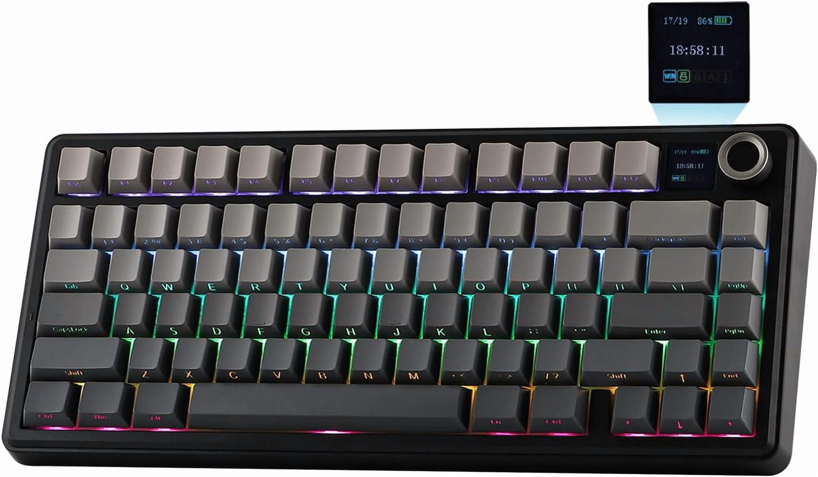 F75 MAX Wireless Mechanical Keyboard with TFT Screen and Knob, Gasket Gaming Keyboard in 75% ...
