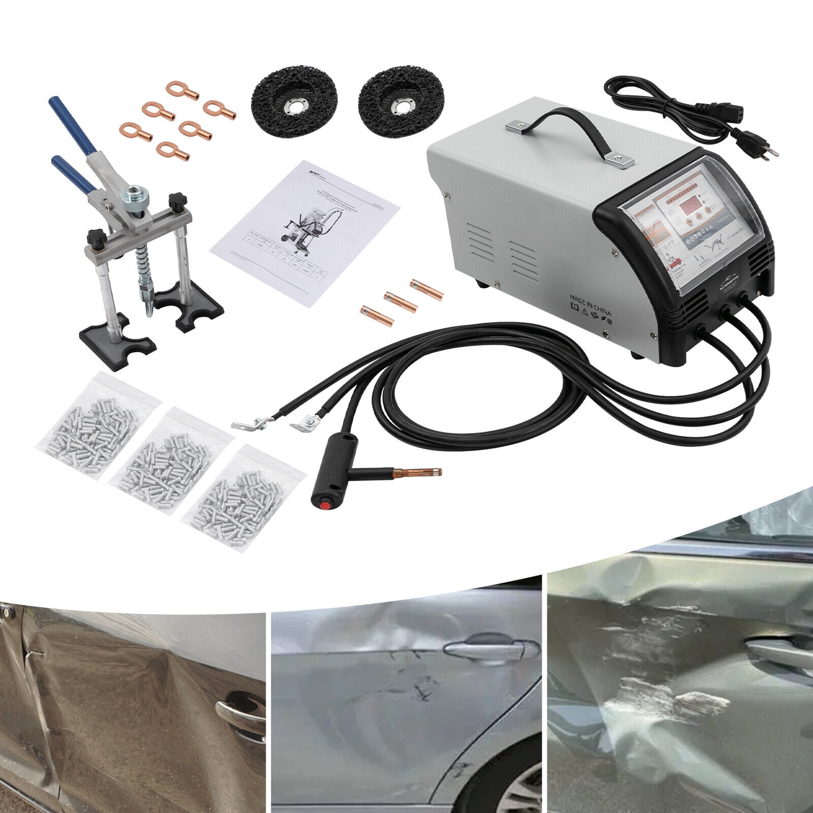 F8100 110V 2KW Aluminum Panel Spot Welder Puller Vehicle Dent Spotter ...