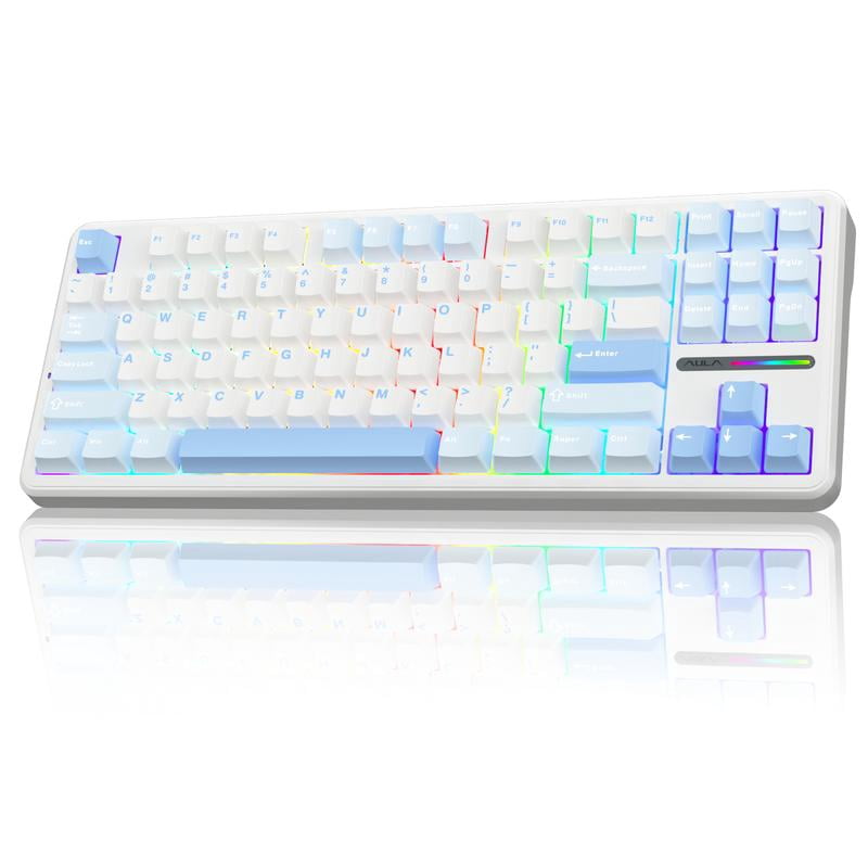 F87Wireless Mechanical Keyboard,75 percent Hot Swappable Keyboard ...