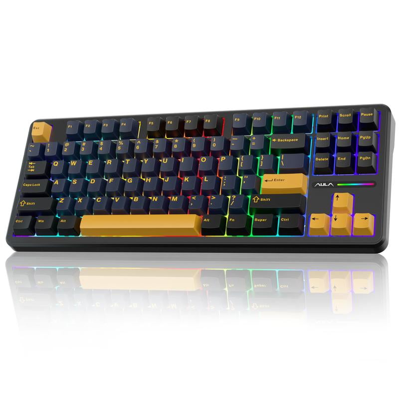 F87Wireless Mechanical Keyboard,75 percent Hot Swappable Keyboard ...