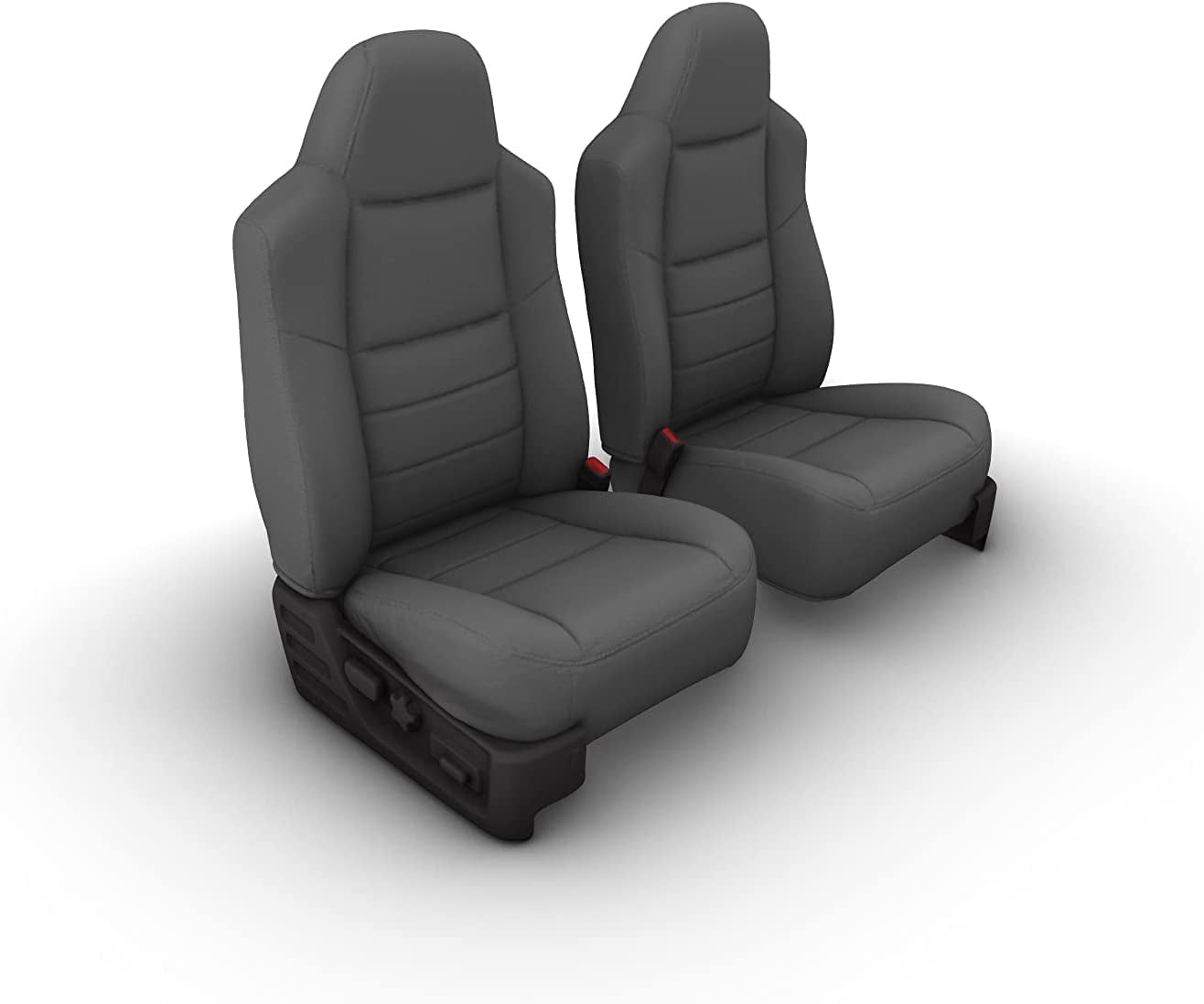 Ford F150-F550 Dark Gray, Leatherette, High Back Captain Chairs, Front ...