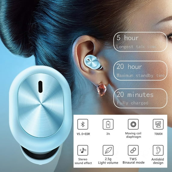 F911 Bluetooth 5.0 Mini Wireless Earphone Macaron Color In-Ear Single ...