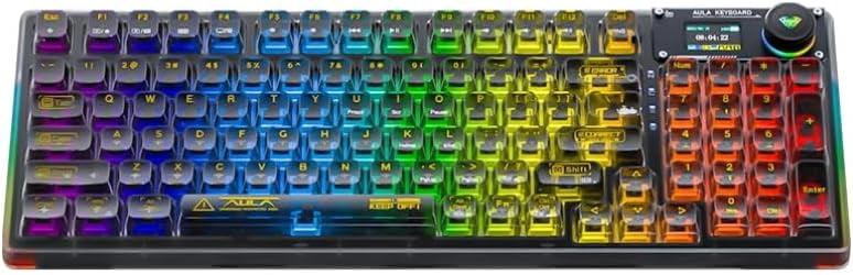 F98pro 95Key Hot-Swappable Translucent Mechanical Keyboard｜Tri-Mode (2 ...