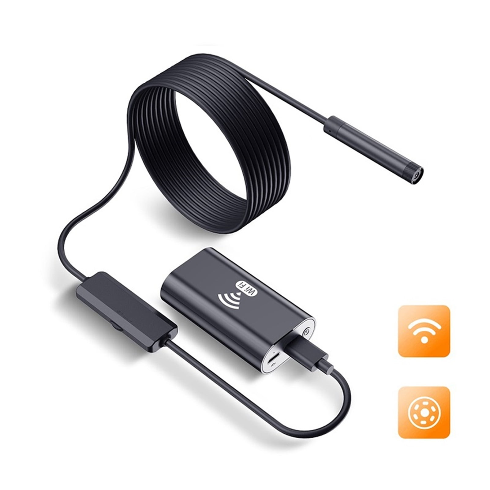 F99 Wifi Endoscope Camera HD720P Soft Rigid Cable 8mm 6 LED IP67 ...