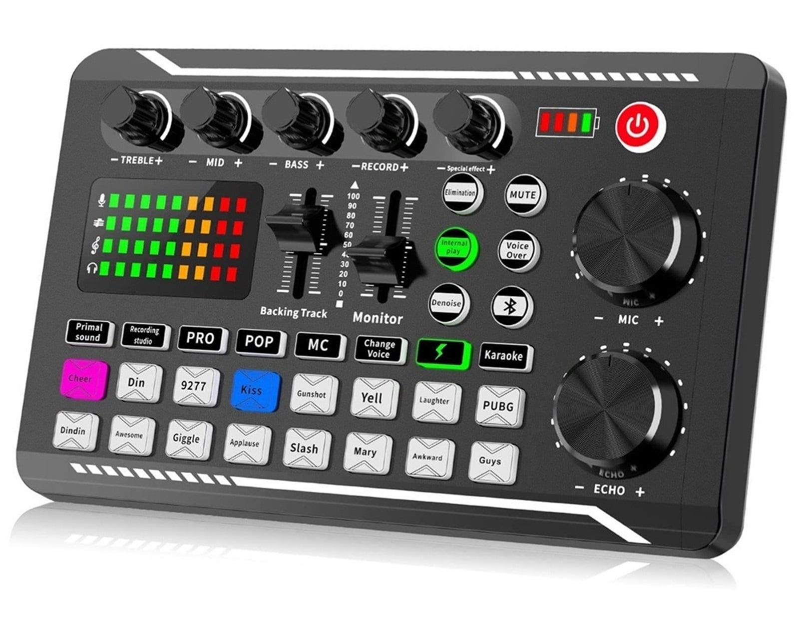 F998 Live Sound Card Audio Mixer Podcast, Voice Changer for Sound ...