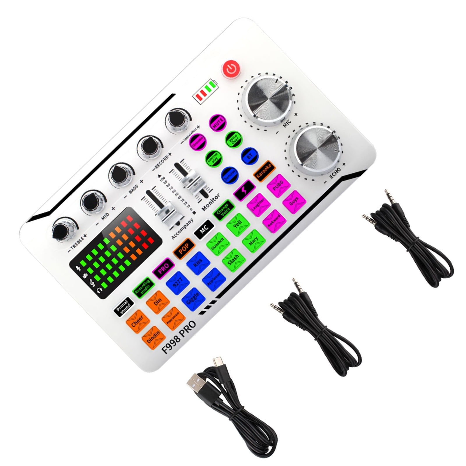 F998 Pro Sound Card for YouTube Content Creators Noise Reduction & Easy to Use APPLAYERR Spare ...