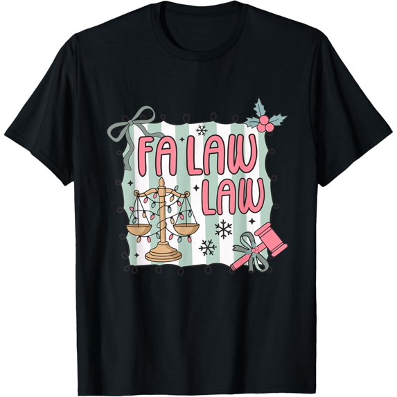 FA Law Law Lawyer Coquette Christmas Santa Judge Xmas Pajama T-Shirt ...