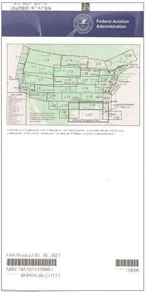 FAA Chart: Enroute Low Altitude L21/22 ELUS21 (Current Edition ...