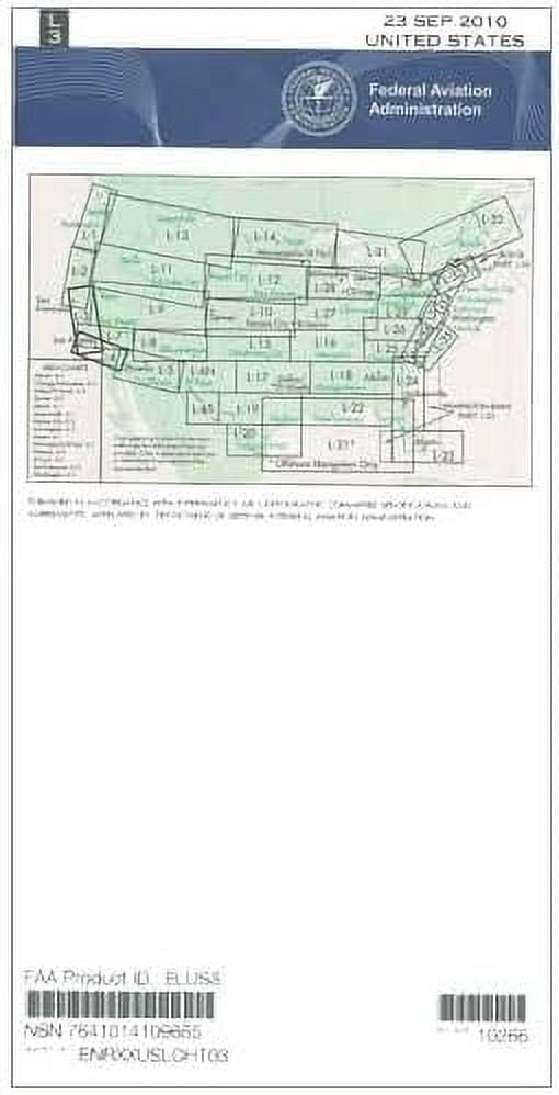 FAA Chart: Enroute Low Altitude L3/4 ELUS3 (Current Edition) - Walmart.com