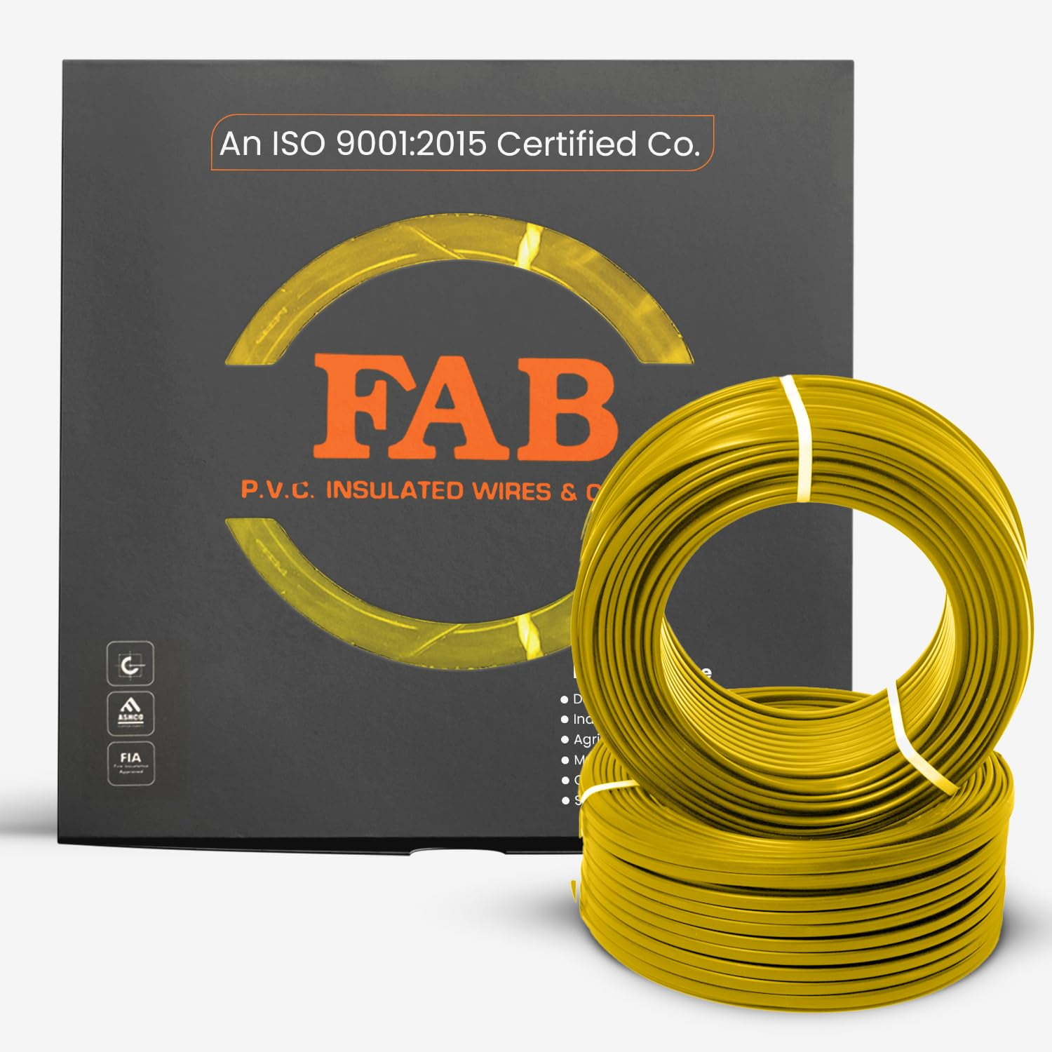 FAB PVC INSULATED WIRES CABLES 075mm 90m FR PVC Insulated CCA Copper ...