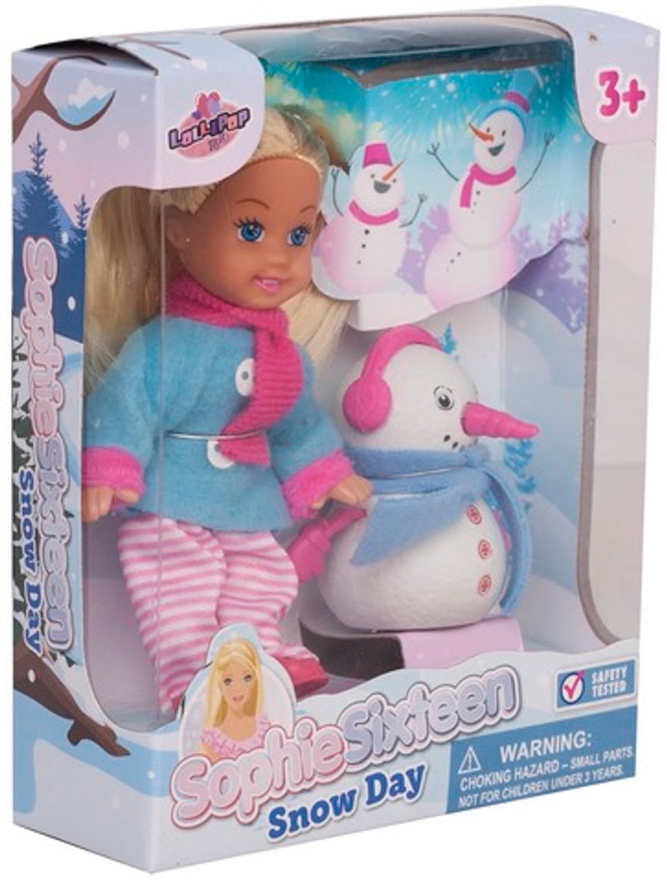 FAB Sophie Snow Day Playset White 4.5 Inch Doll, Winter Outfit, Scarf ...