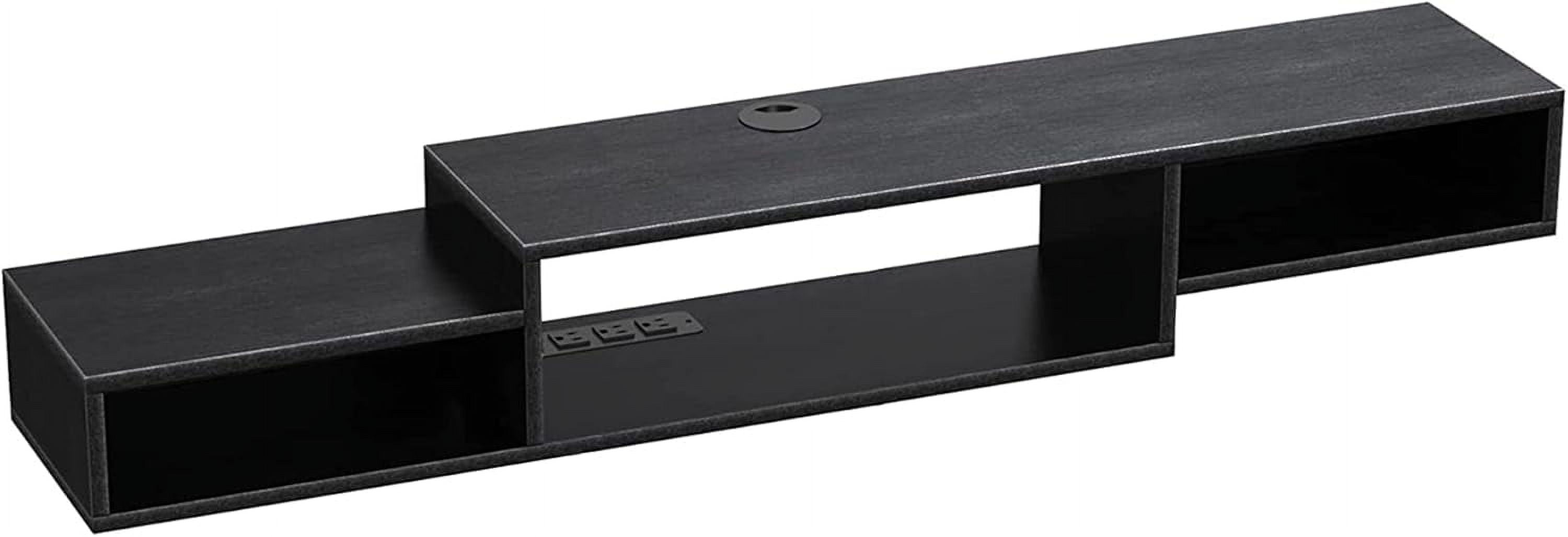 FABATO 59" Floating TV Stand with Power Outlet Wall Mounted Media ...