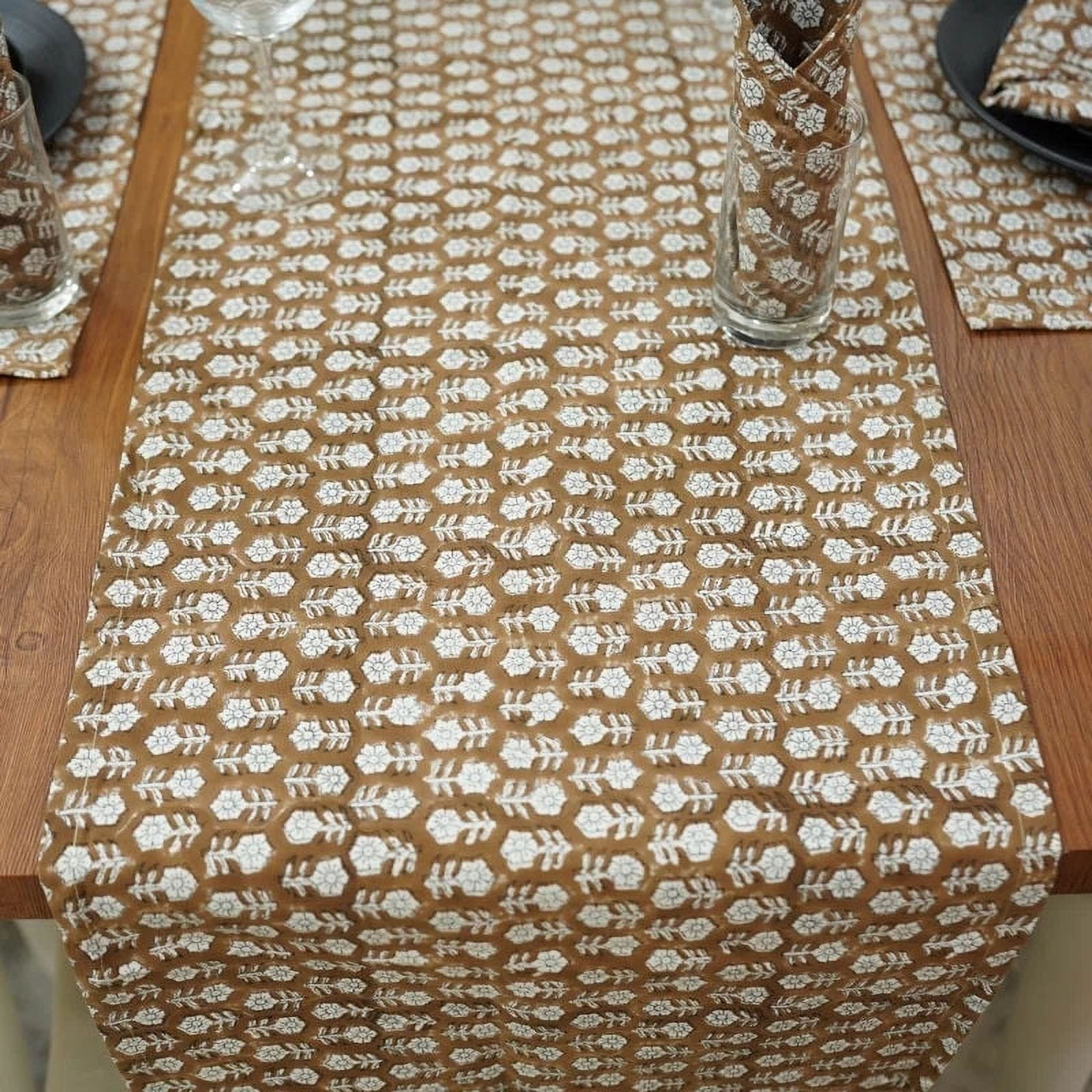 FABDIVINE- 16X106 Wedding table runner, Dining room decor, Tulsi Buti ...