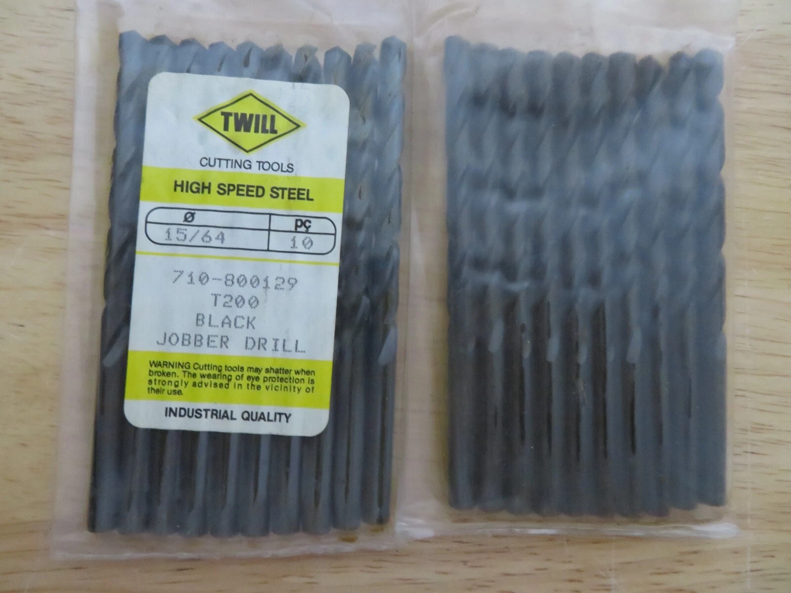 FABLE- 10 Pc Doall Twill Jobber Length Metal Twist Drills 15/64" Hss ...