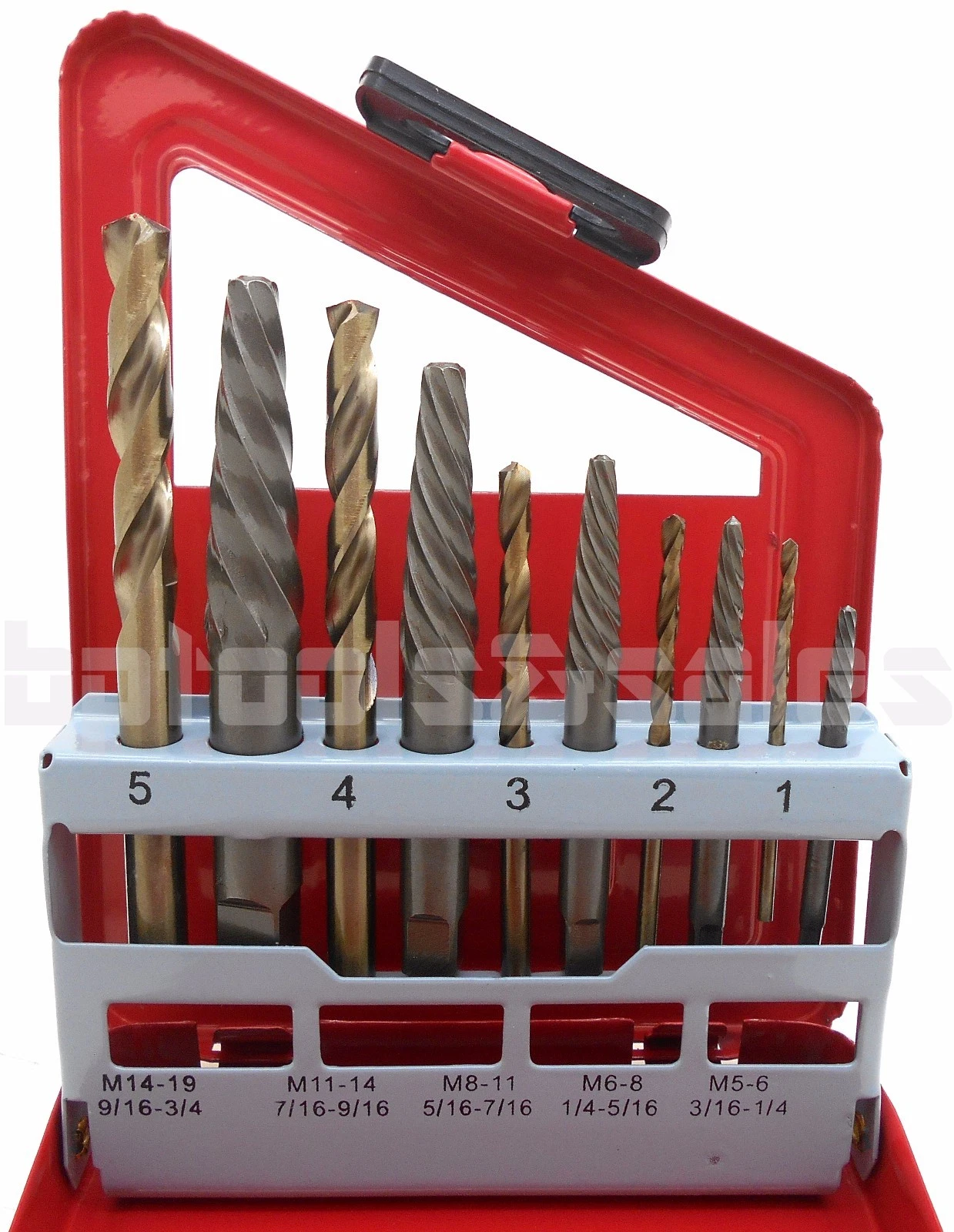 FABLE- 10Pc Screw Extractor Left-Hand Cobalt Drill Bit Set Easy Out ...