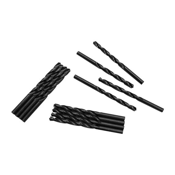 FABLE- 12Pc Straight Shank Drill Set 6.4Mm Black Oxide Standard Hss ...
