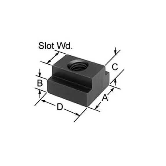 FABLE- (2) 7/16" T-Slot Nuts - 3/8-16 Threaded For Milling Machines ...
