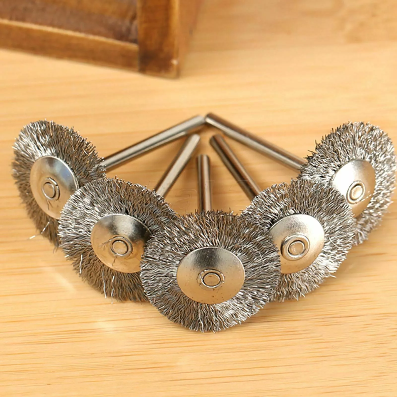 FABLE- 20Pcs 1/8" Shank Steel Wire Wheel Cup Rust Flat Brushes Power ...
