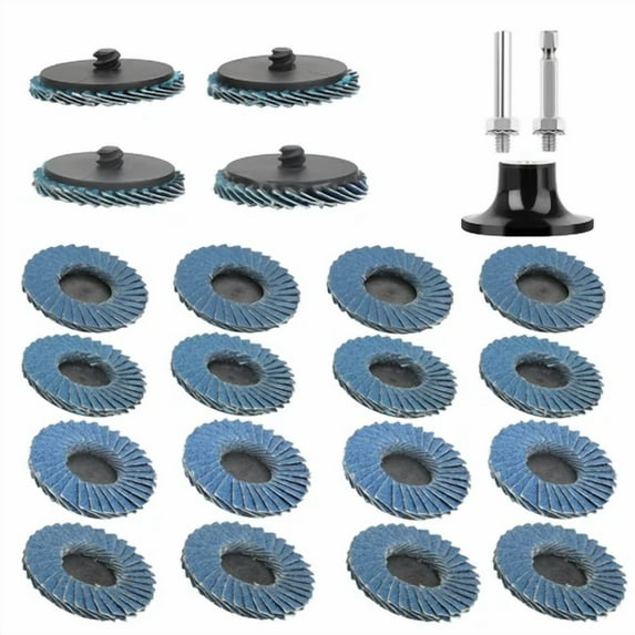 FABLE- 20Pcs 2Inch Flat Flap Disc Roll Lock Sanding Grinding Wheels 40 ...