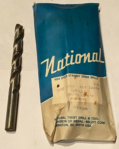 FABLE- 3/8" Hss Jobber Drill, National Twist Drill, Usa, 1/Lot ...