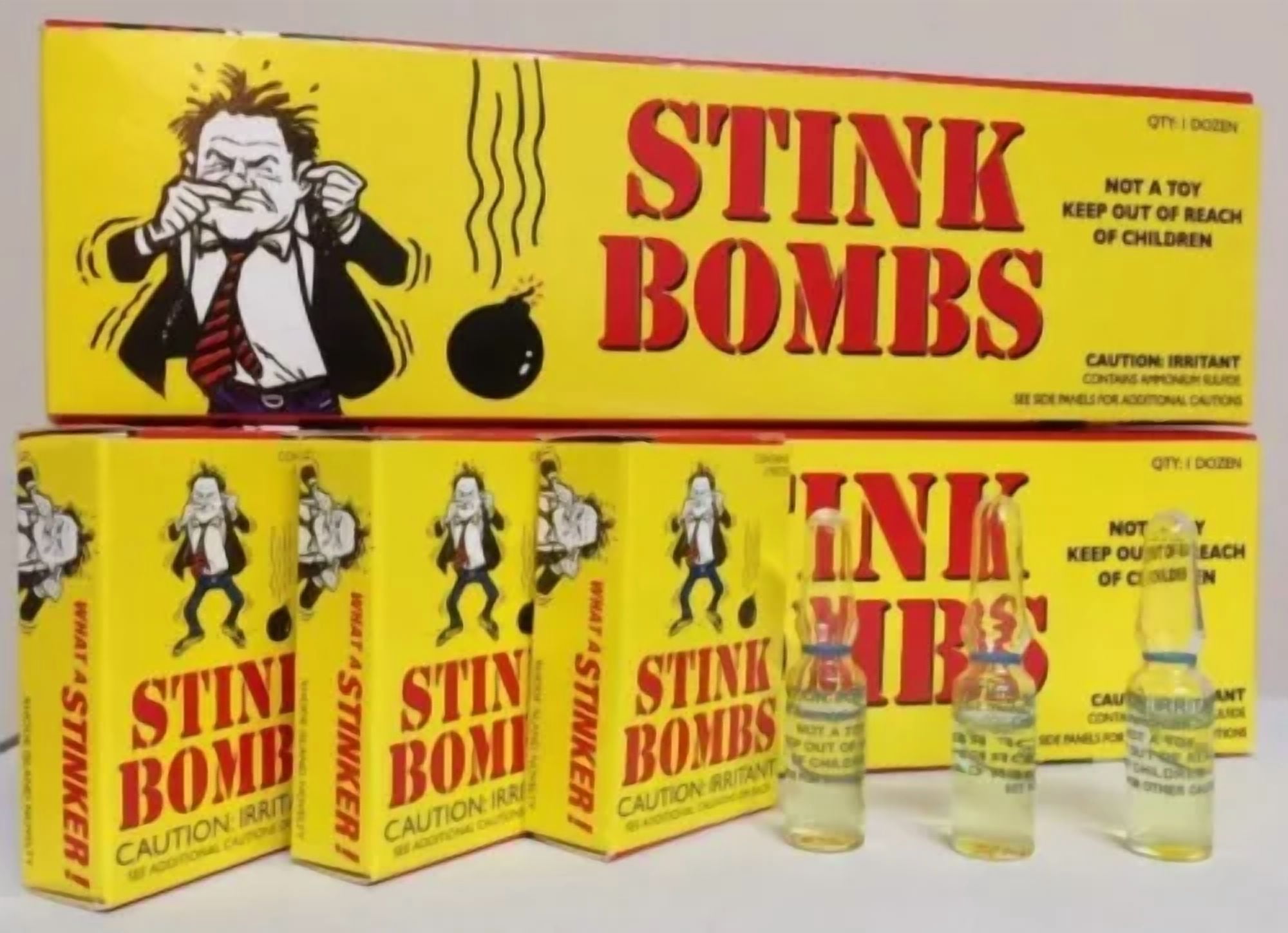 FABLE- 36 Stink Bombs - Stinky Glass Gag Prank Fart Joke (1 Case Of 36 ...