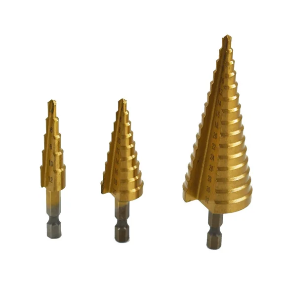 FABLE- 3Pcs 4-20Mm/4-12Mm/4-32Mm Hole Cutter High Hss Steel Step Cone ...