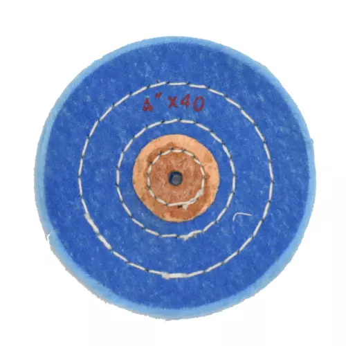 FABLE- 4" X 40 Ply Platinum Blue Buff Wheel For Jewelers Bench Grinder ...