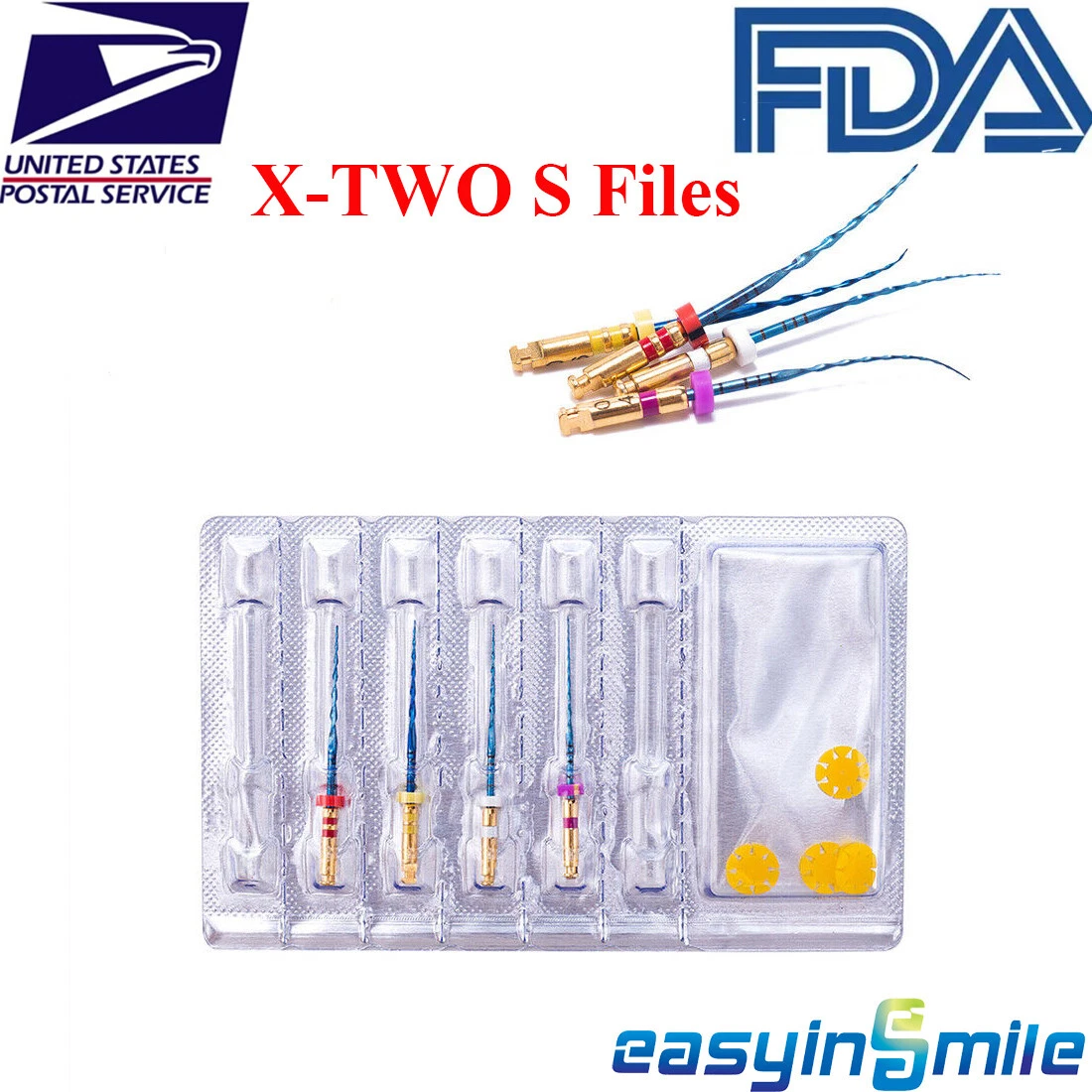 FABLE- 4Pcs Endo Niti Endodontic Rotary X-Two Files S Cross Section ...