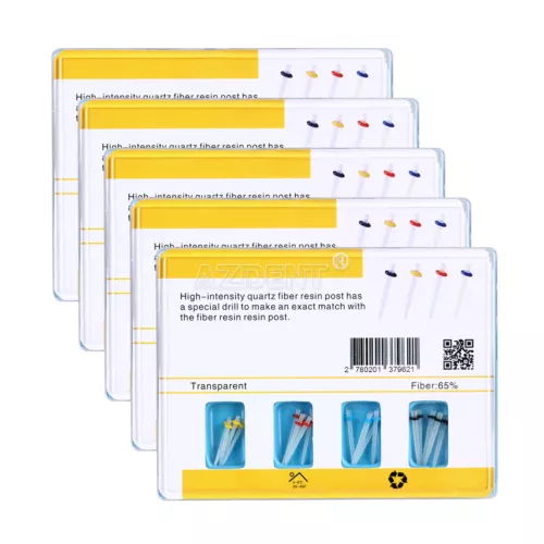 FABLE- 5Pack Aaa Dental Fiber Post Resin High-Intensity Screw Thread ...