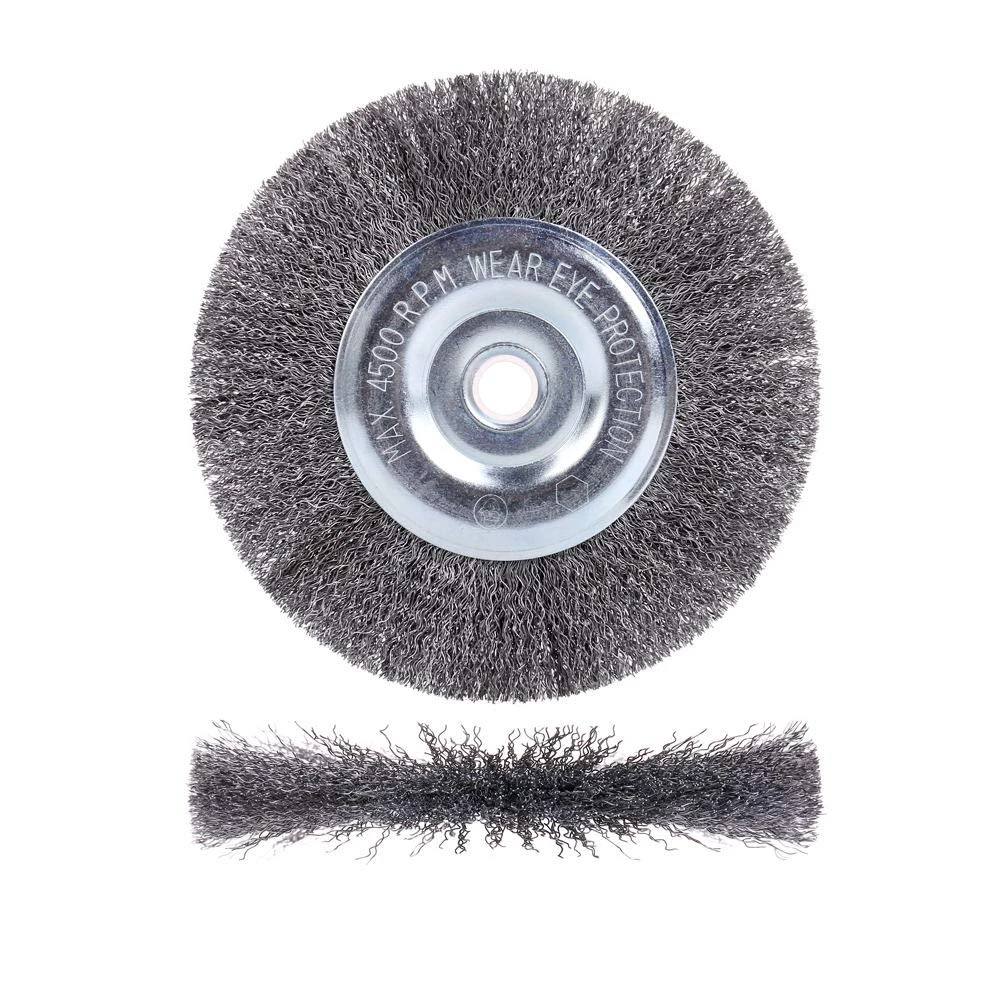 FABLE- 6 Inch Wire Wheel For Bench Grinder,Coarse Crimped Wire 0.012 ...