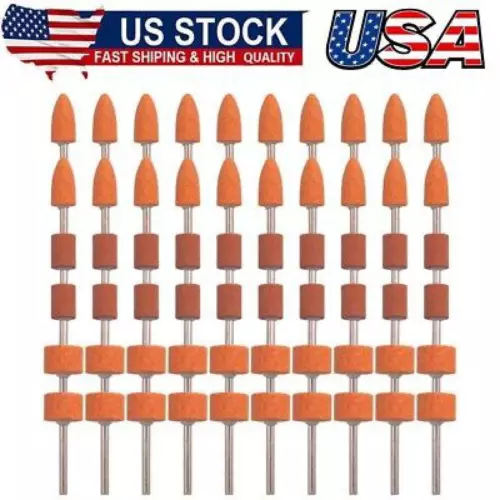 FABLE- 60Pack Grinding Stone Set 1/8"Shank,Sanding Drill Bit For Rotary ...