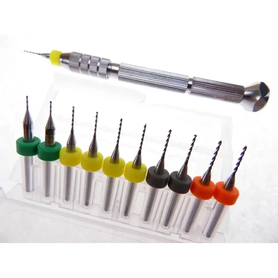 FABLE- .6Mm To 1.0Mm Pin Vise Micro Drill Bit Kit For Modeling Carving ...