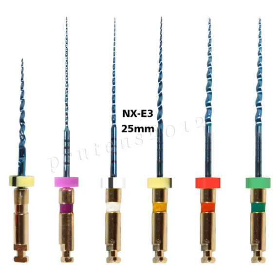 FABLE- 6Pcs 25Mm Nx-E3 Dental Root Canal Files Niti Engine Endodontic ...