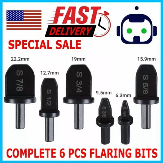 FABLE- 6X Swaging Tube Expander Tool Drill Bit Set Air Conditioner ...