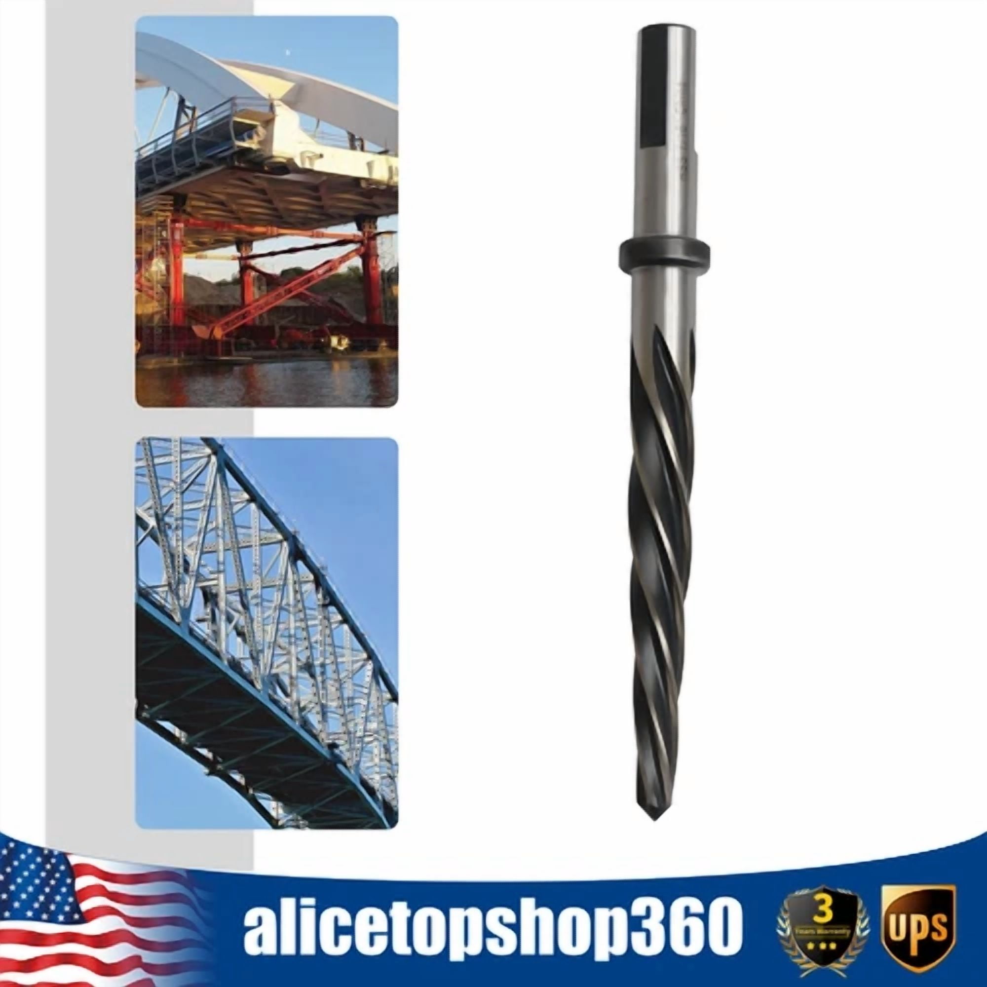 FABLE- 7/16" Bridge Reamer Round With 1/2" Three Flat Shank Spiral ...