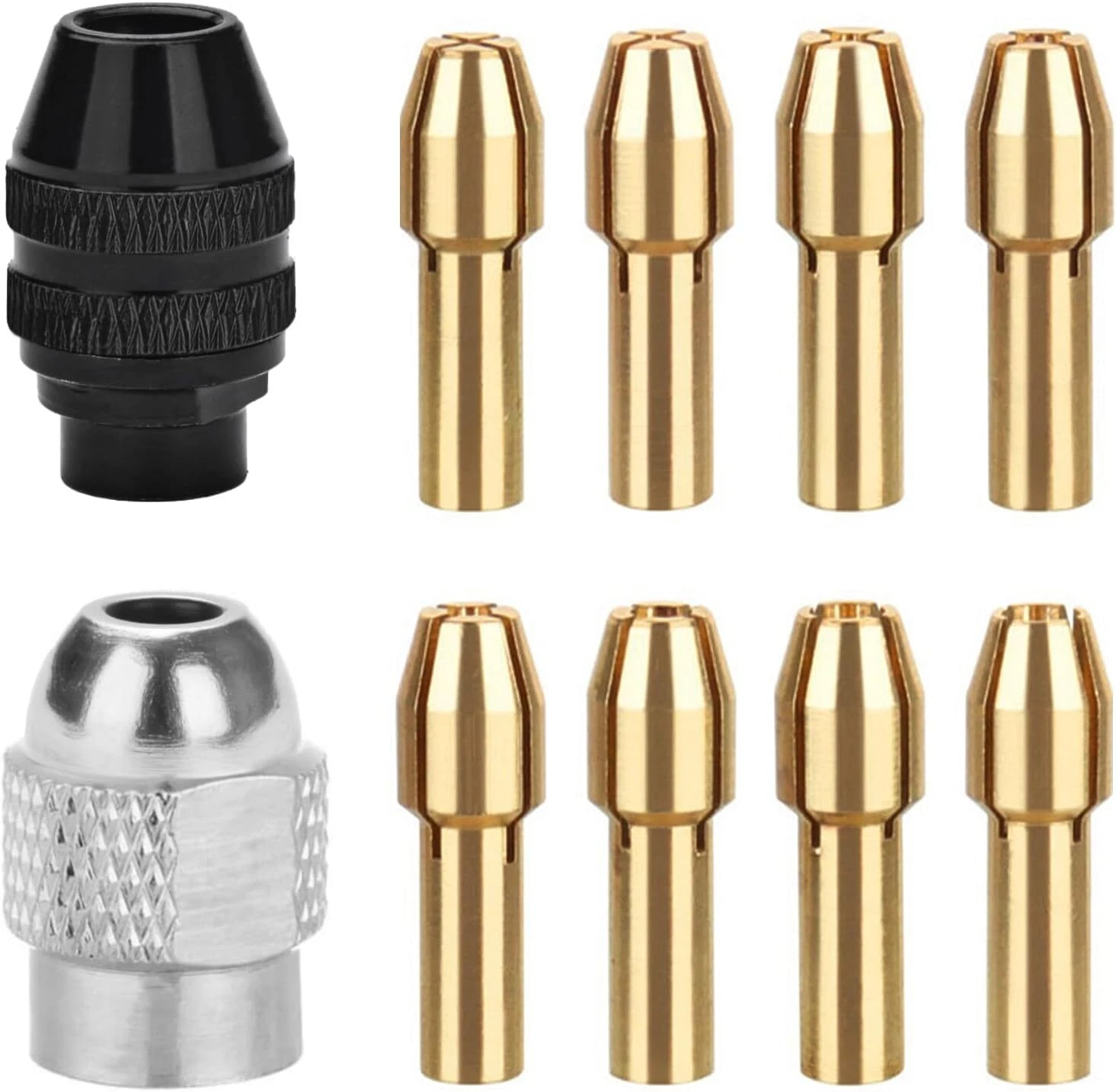 FABLE- Accencyc 10Pcs Drill Chuck Collet Set For Dremel With 4485 Brass ...