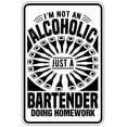FABLE- Bartender Doing Homework Sign Metal Funny Man Cave House Decor ...