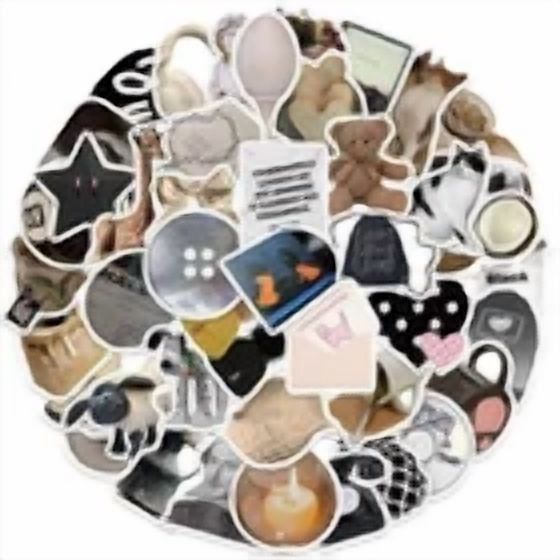FABLE- Black & White Minimalist Coffee Graffiti Stickers For Suitcase ...