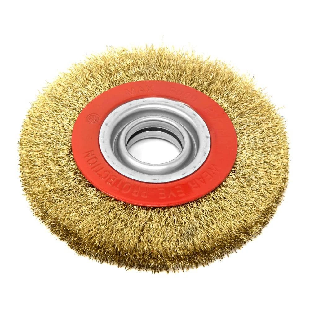 FABLE- Crimped Steel Bench Wire Wheel With Arbor Adapters 6In X 3/4In ...