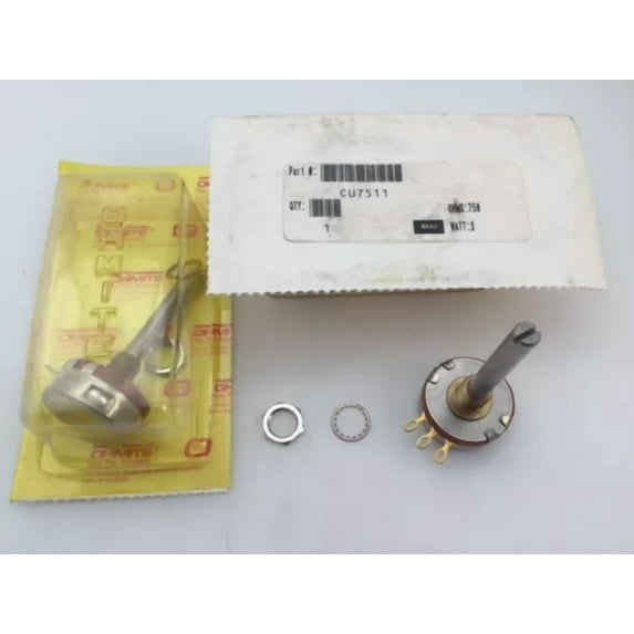 FABLE- Cu7511 Ohmite, 2 Watt 750 Ohm 10%, Rotary Metal Potentiometer ...