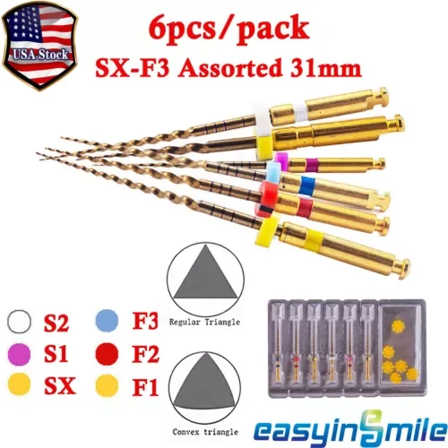 FABLE- Dental Endodontic Files 31Mm X-Pro Gold Taper Endo Rotary Files ...