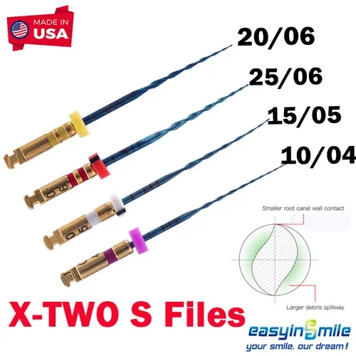 FABLE- Dental Endodontic Root Canal File Niti X-Two S Endo Files 25Mm ...
