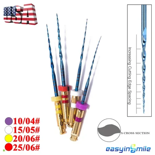 FABLE- Dental X-Two Endo Files Niti Rotary Endodontic Files S Cross ...