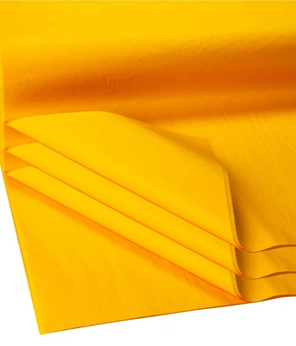 FABLE- Goldenrod Dark Yellow Gold Bulk Tissue Paper 15" X 20" - 100 ...