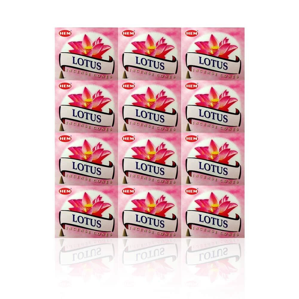 FABLE- Lotus - Case Of 12 Boxes, 10 Cones Each - Hem Incense From India ...
