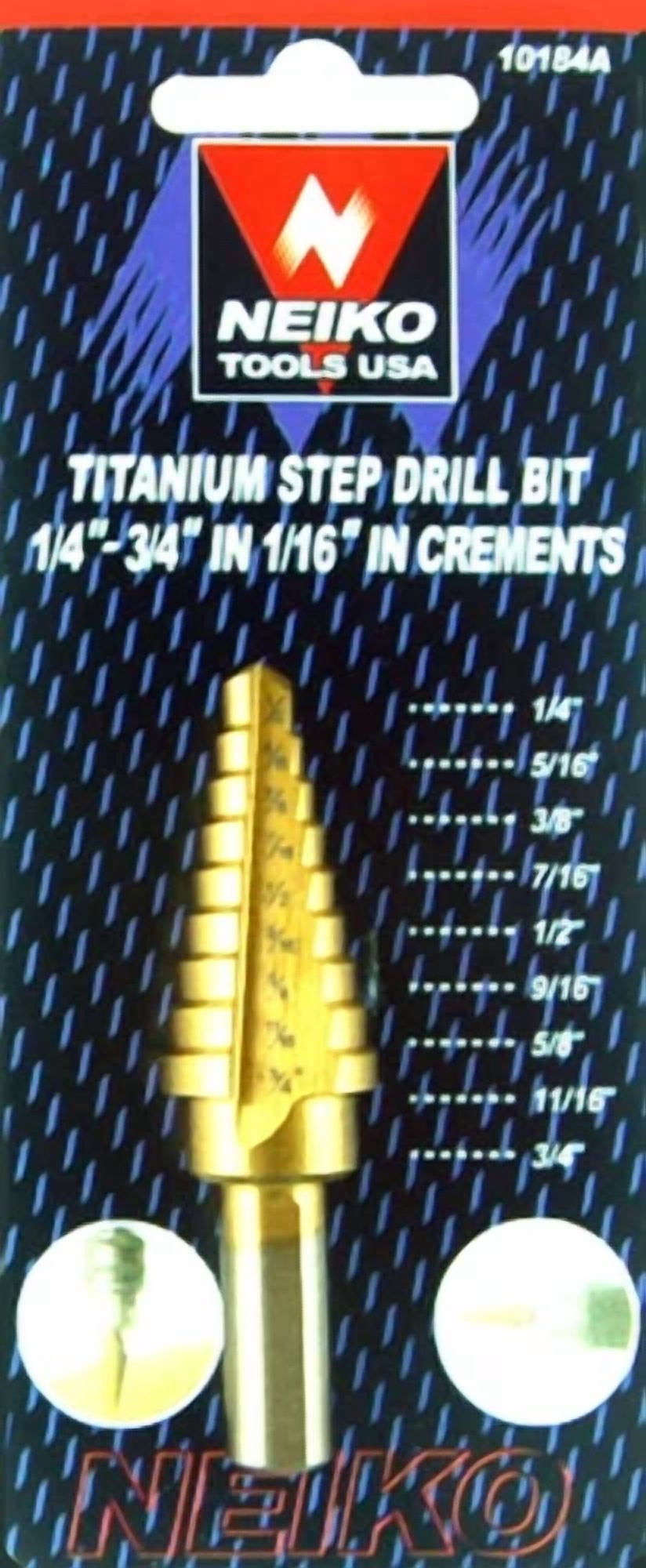 FABLE- Neiko ( 10184A ) 1/4" X 3/4" X 1/16" Increment Titanium Step ...