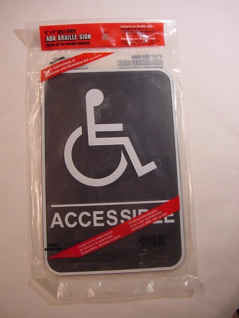 FABLE- New - Accessible Sign 6"X9" Self Stick By Visual Impact ...