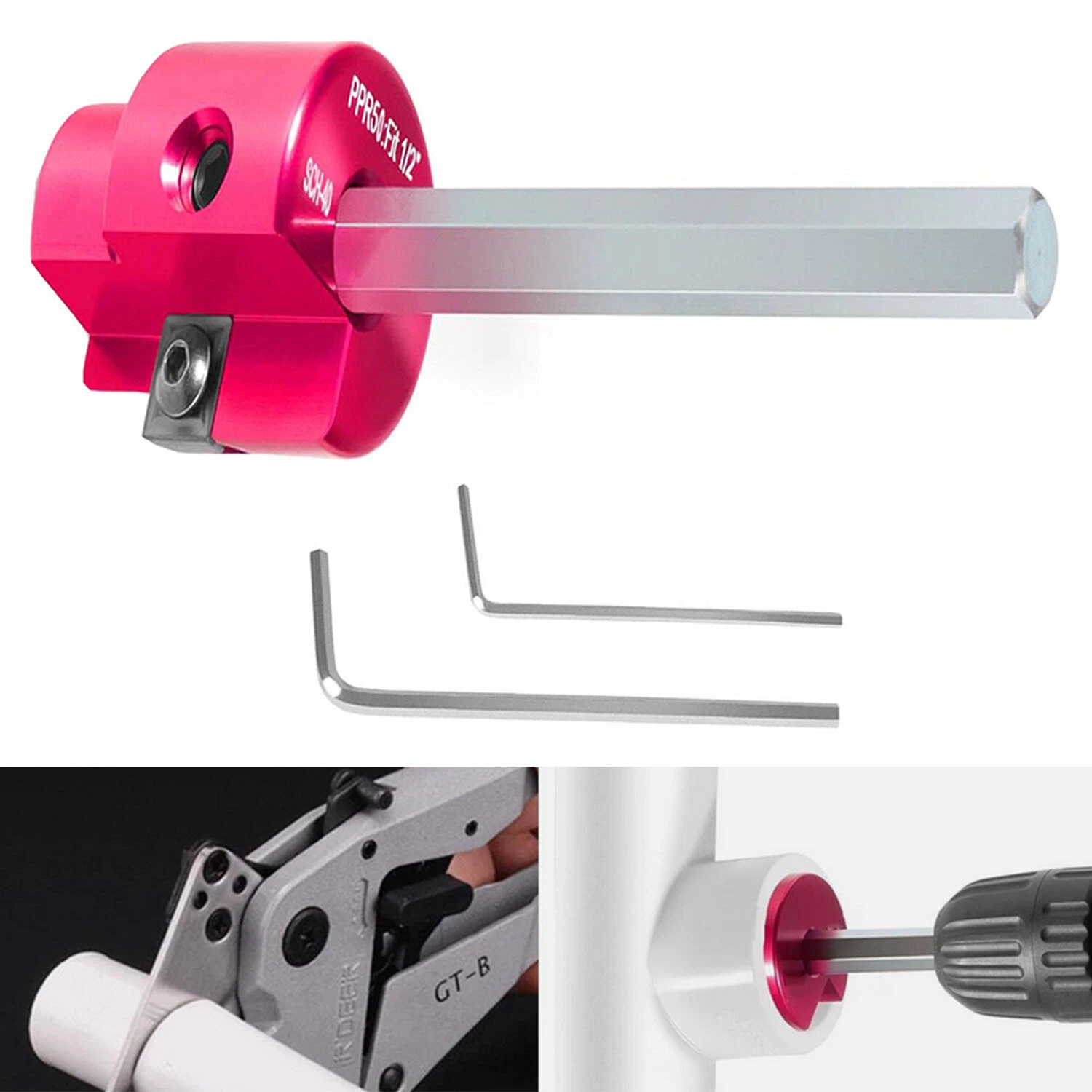 FABLE- Ppr50 Plastic Pipe Fitting Reamer 1/2-In Head With 1/4-In Hex ...
